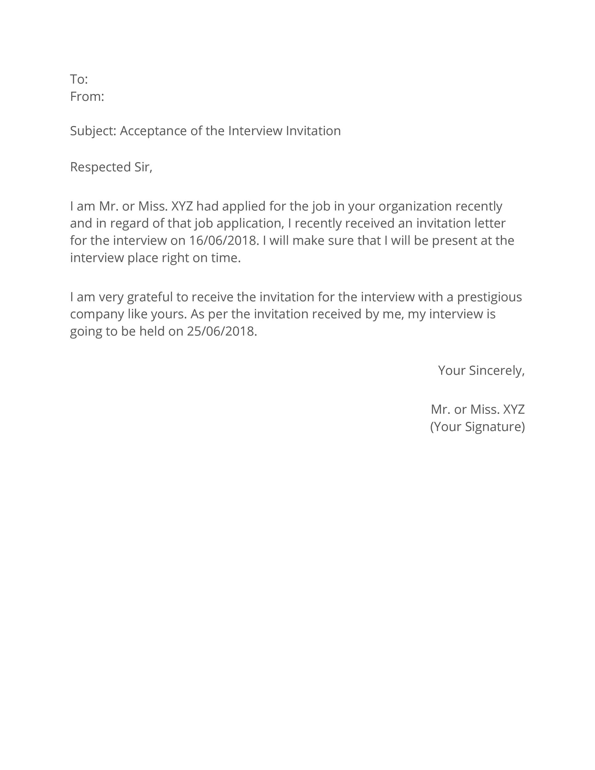 Templates for Interview Acceptance Email - Talentlyst