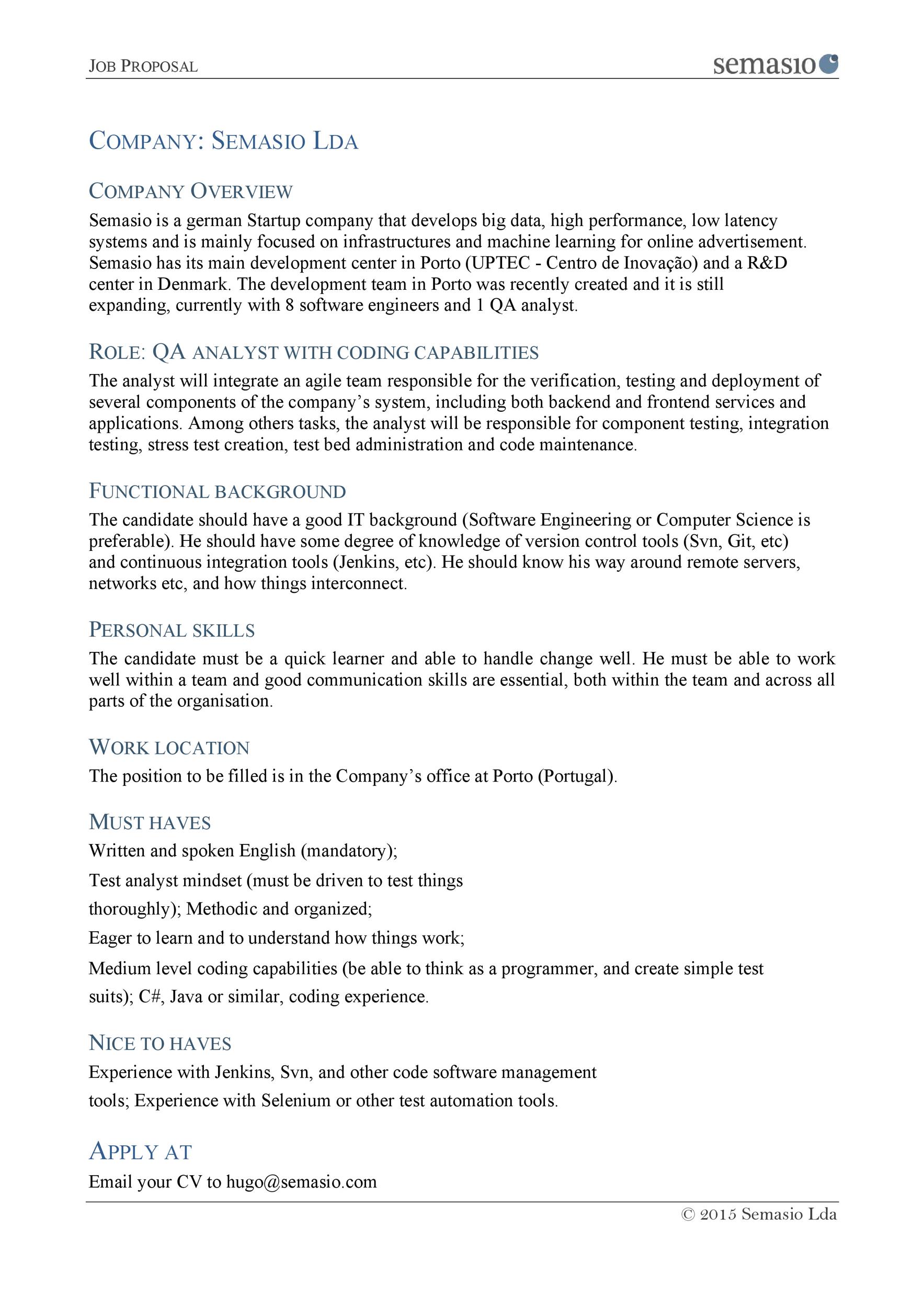 Templates for Job Proposal - Talentlyst