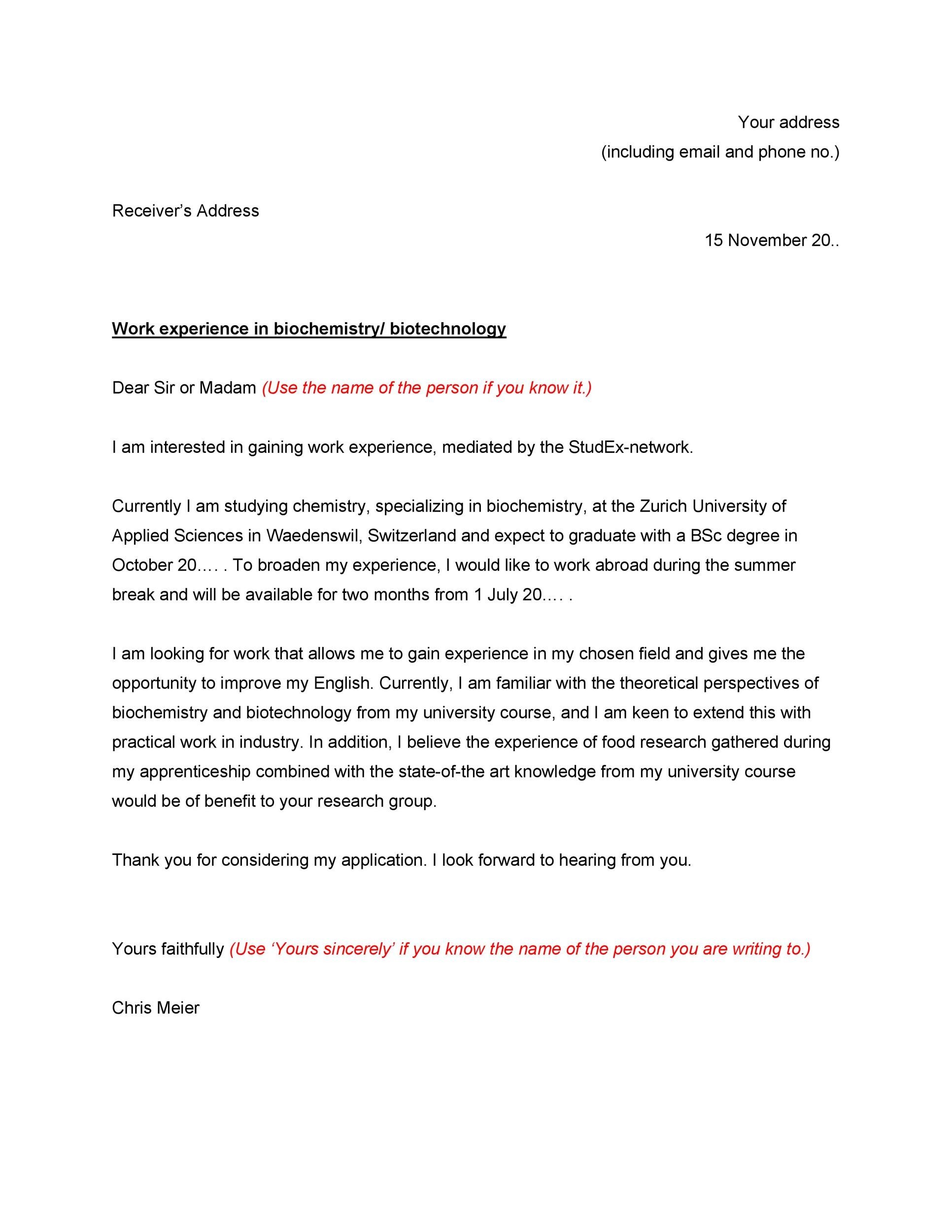 Templates for Letter Of Application - Talentlyst