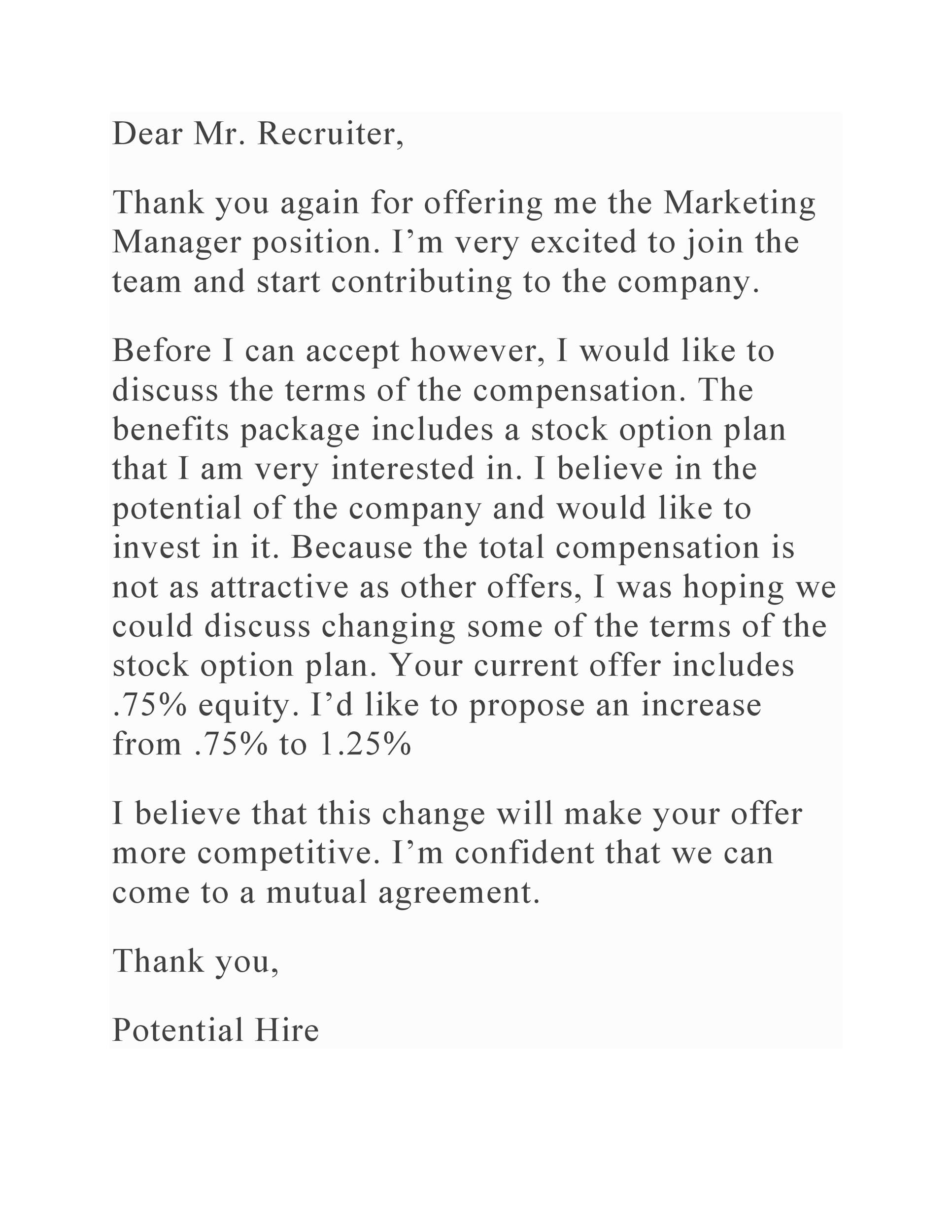 Templates for Salary Negotiation Letter - Talentlyst