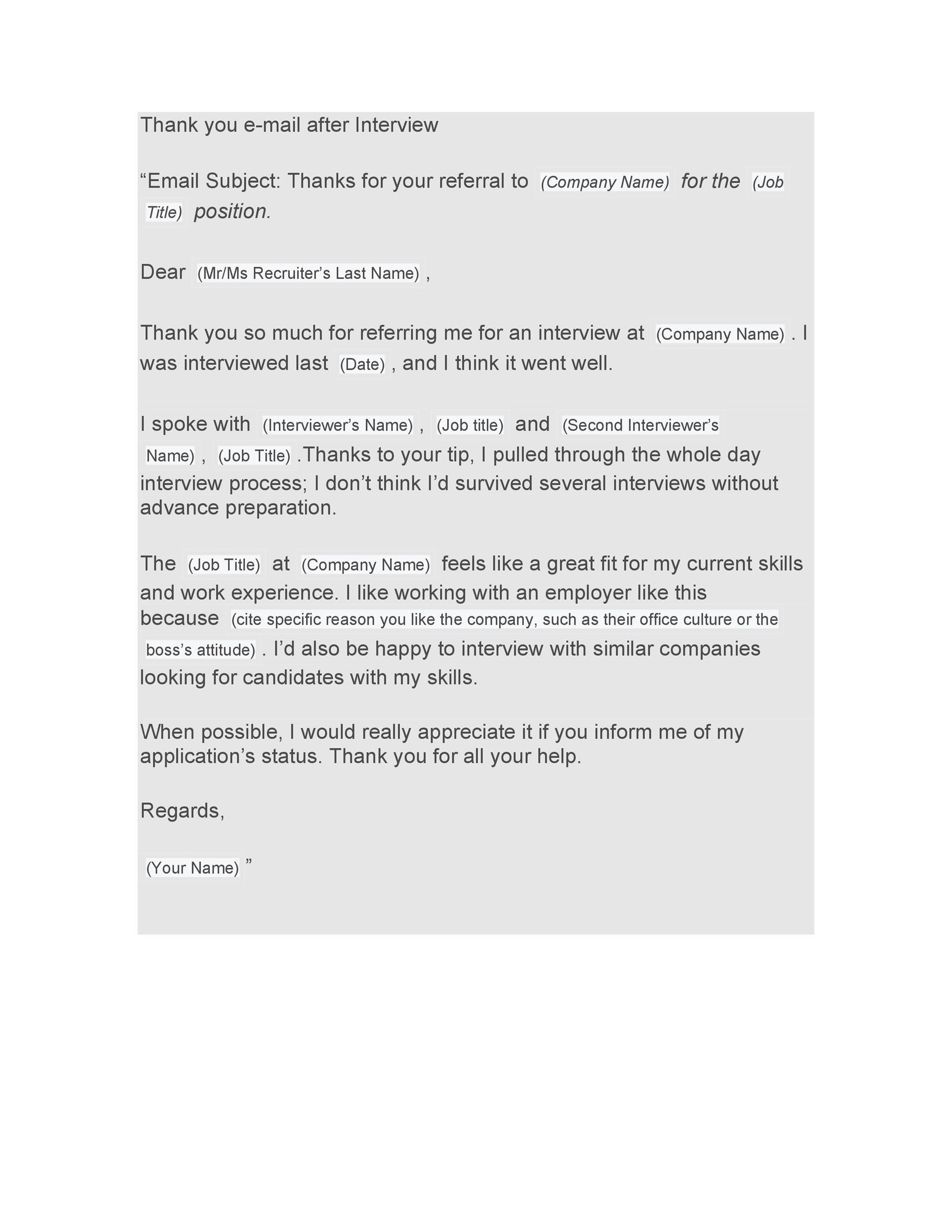 Templates for Thank You Email After Interview - Talentlyst
