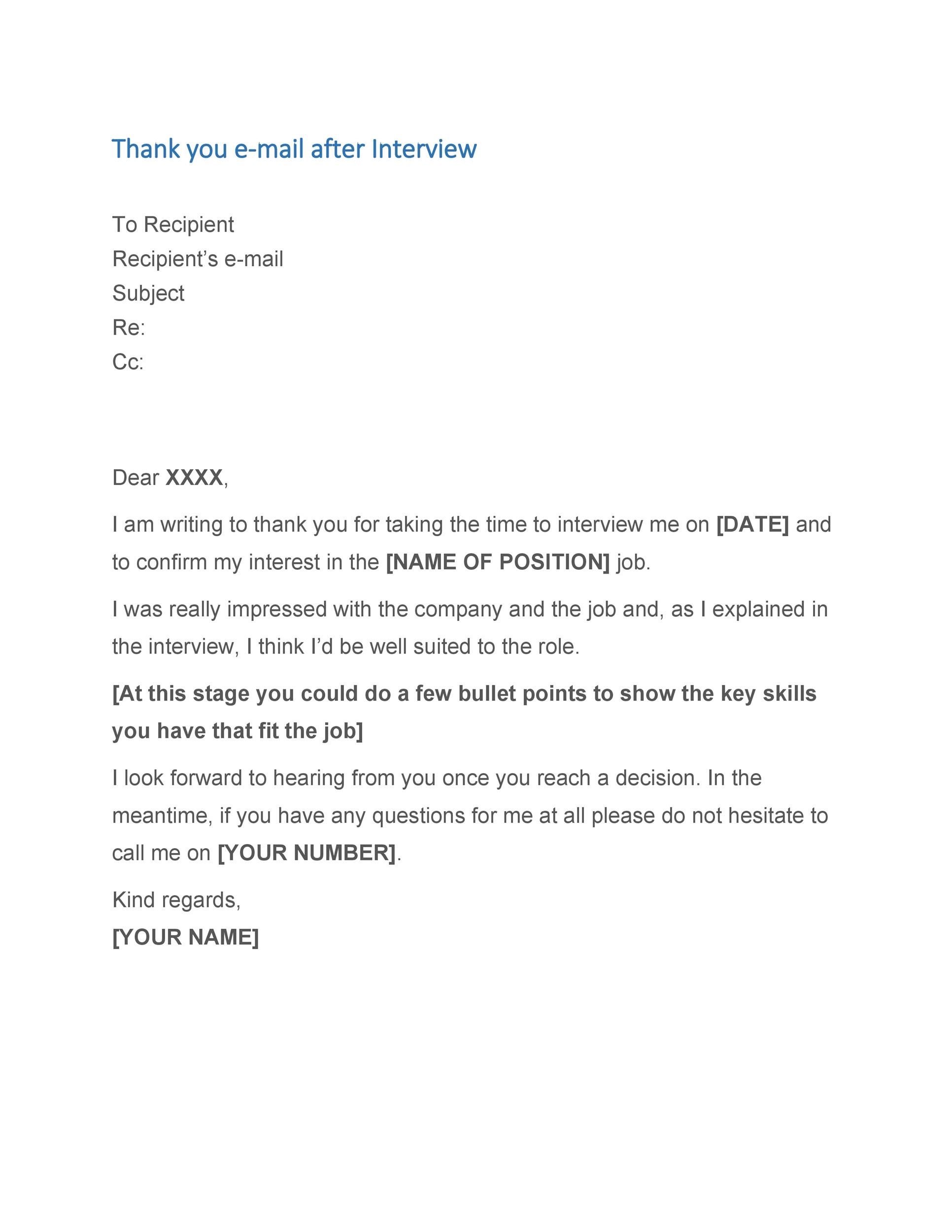 Templates for Thank You Email After Interview - Talentlyst